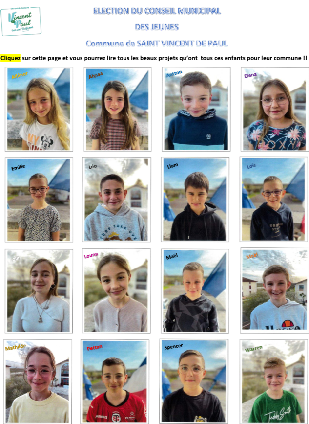 ELECTION DU CONSEIL MUNICIPAL des jeunes de Saint Vincent de Paul - Ensemble Scolaire Privé ...
